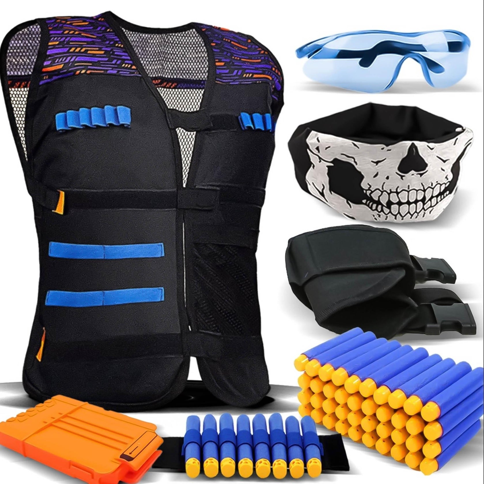 Tactical Vest Kit, Bullets, Darts Compatible with Nerf Guns N-Elite Se ...